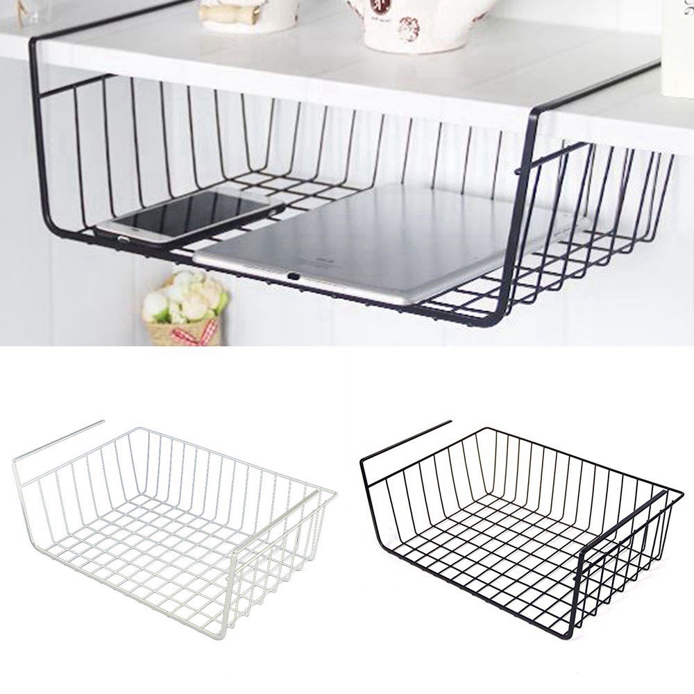 Mikayla Under Shelf Table Pull Out Storage Basket Drawer Hanging Rack ...