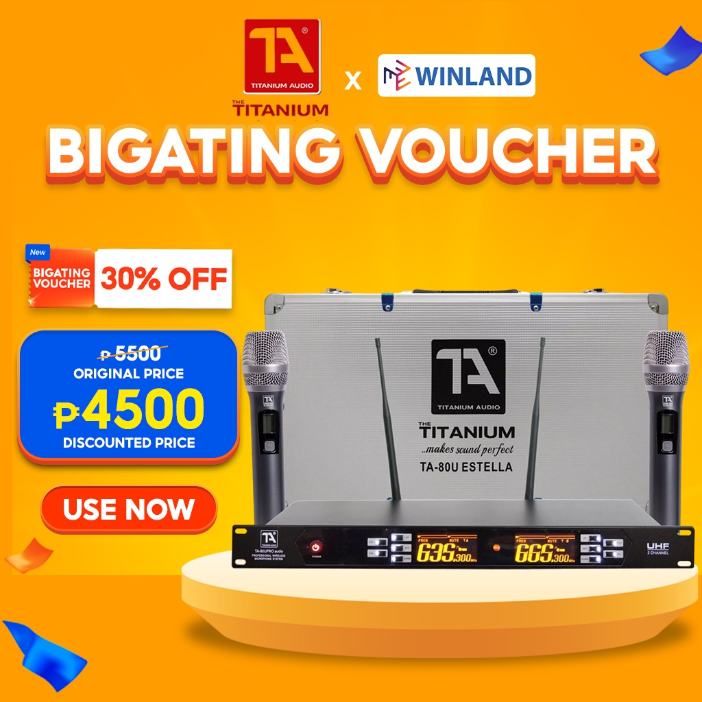 Titanium Audio by Winland Dual Channel Wireless Microphone UHF Mic with ...