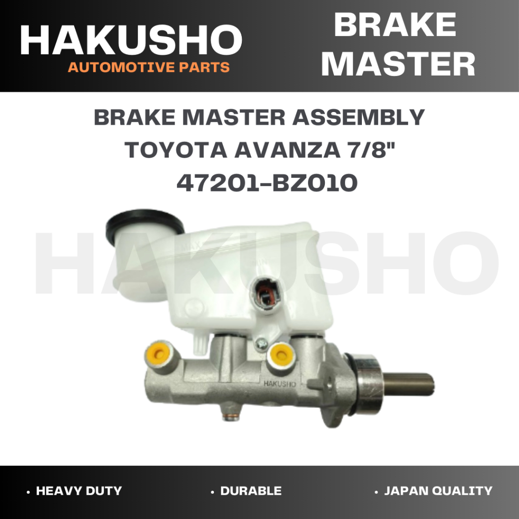 BRAKE MASTER ASSY. TOYOTA AVANZA 7/8" (47201-BZ010) HAKUSHO JAPAN ...