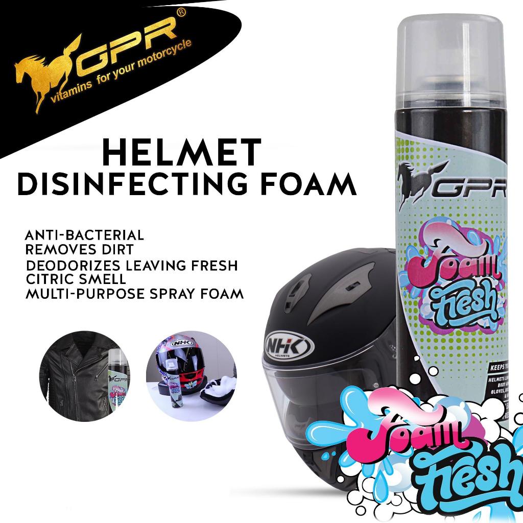 GPR Foam Fresh Helmet Disinfecting Spray Deodorizer Cleaner Anti ...