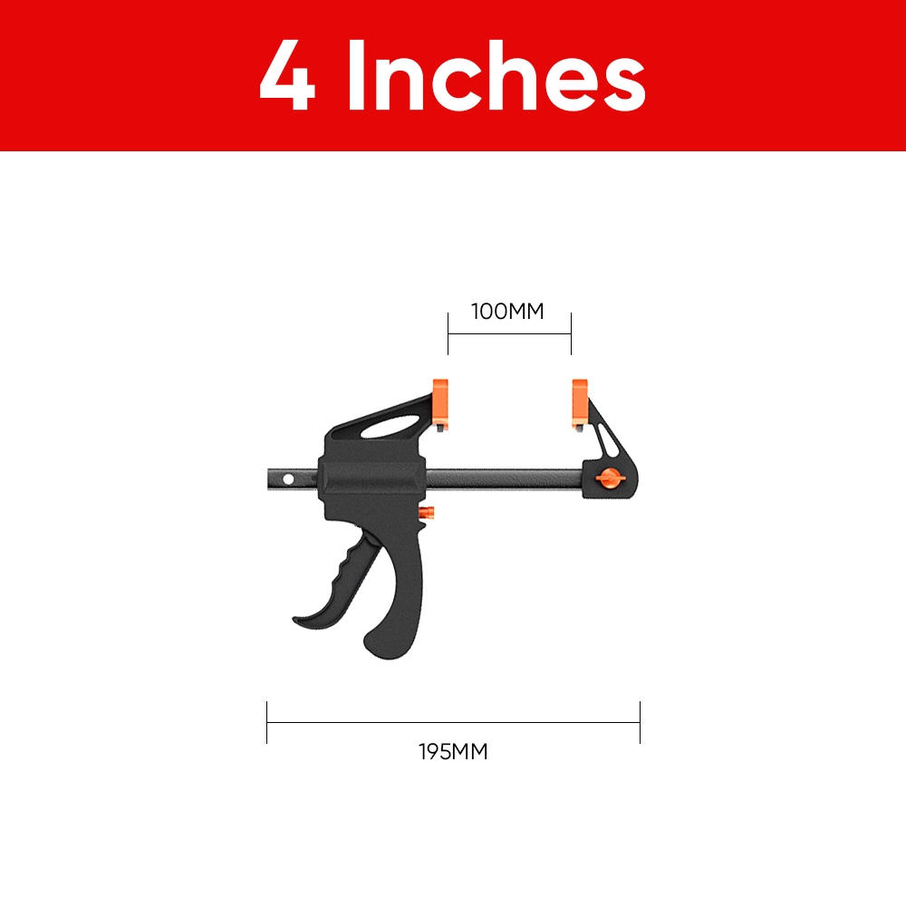 Mitsushi Quick Ratchet Bar Clamp 4/6/8/10/12/14/18/24" Quick Clamps F ...