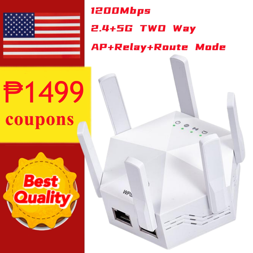 WiFi signal amplifier 6 antenna dual band home wireless network ...