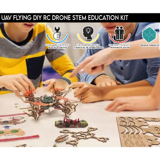 UAV Wooden Drone Quadcopter Kit for STEM RC Drones Kit Set | Shopee ...