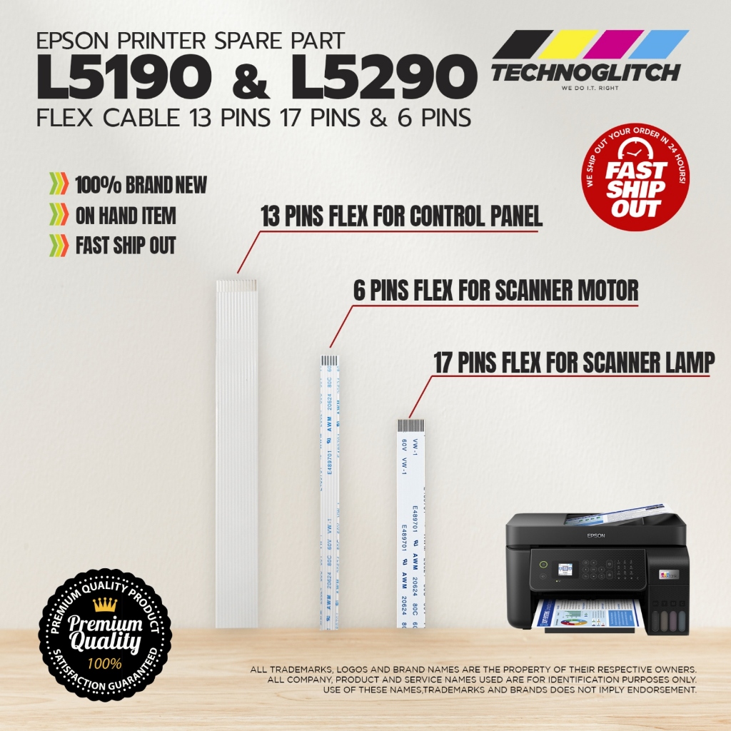 Epson L5190 L5290 Control Panel Flex Cable 13 Pins | Shopee Philippines
