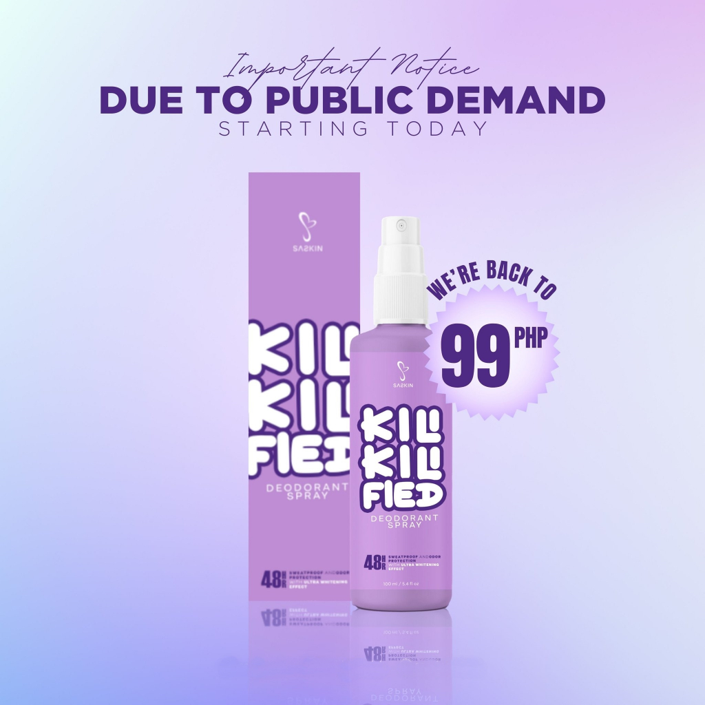 KILIKILIFIED by Saskin Deodorant Spray and UA Night Cream - Miss ...