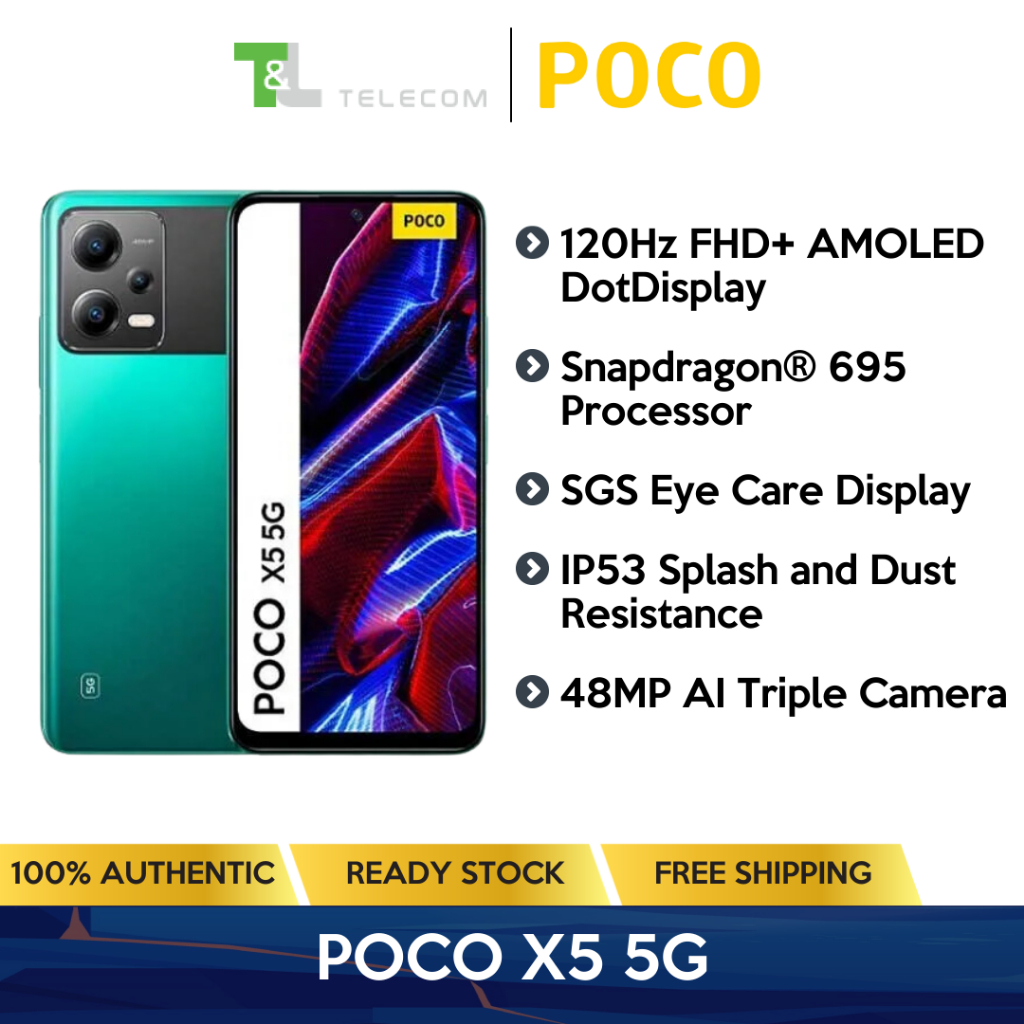 POCO X5 Dual SIM 5G | 8GB + 256GB - Global Version | 120Hz FHD+ AMOLED ...