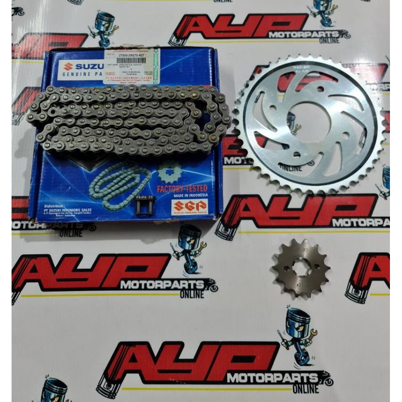 Genuine Chain Sprocket Set 14T 43T 428- RAIDER 150 Carb Reborn ...