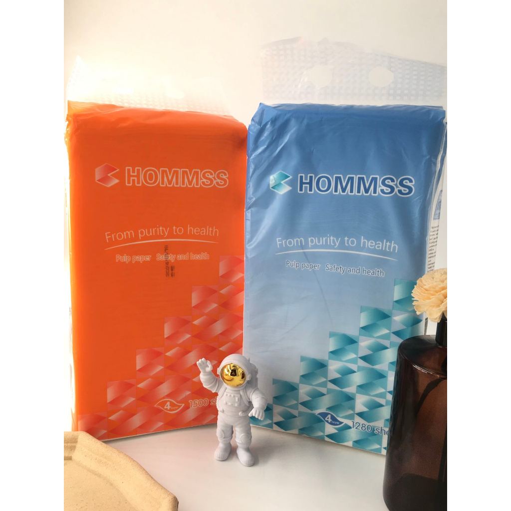 Homms Facial Tissue Pulp Paper 1280 sheets/1500 sheets | Shopee Philippines