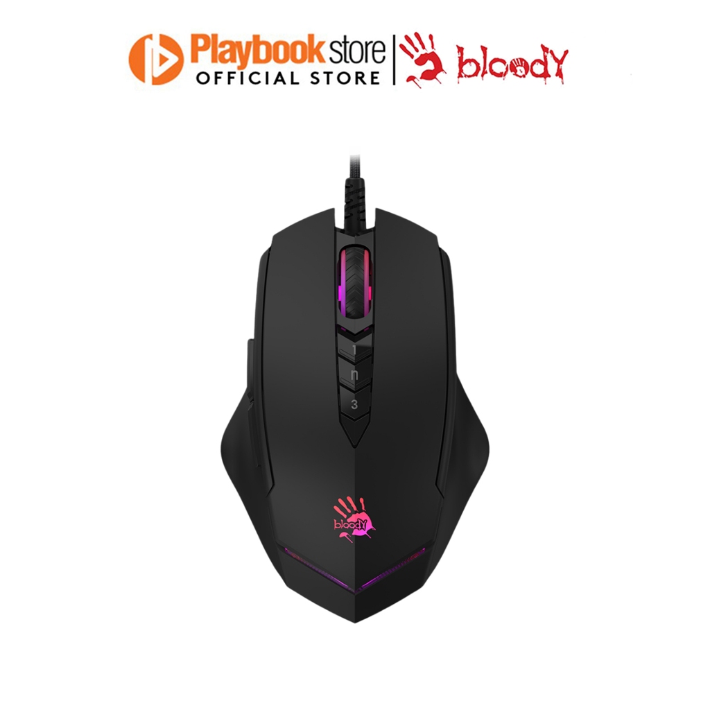 A4Tech Bloody V8M MAX 12000 CPI Optical RGB Backlit Wired Gaming Mouse ...