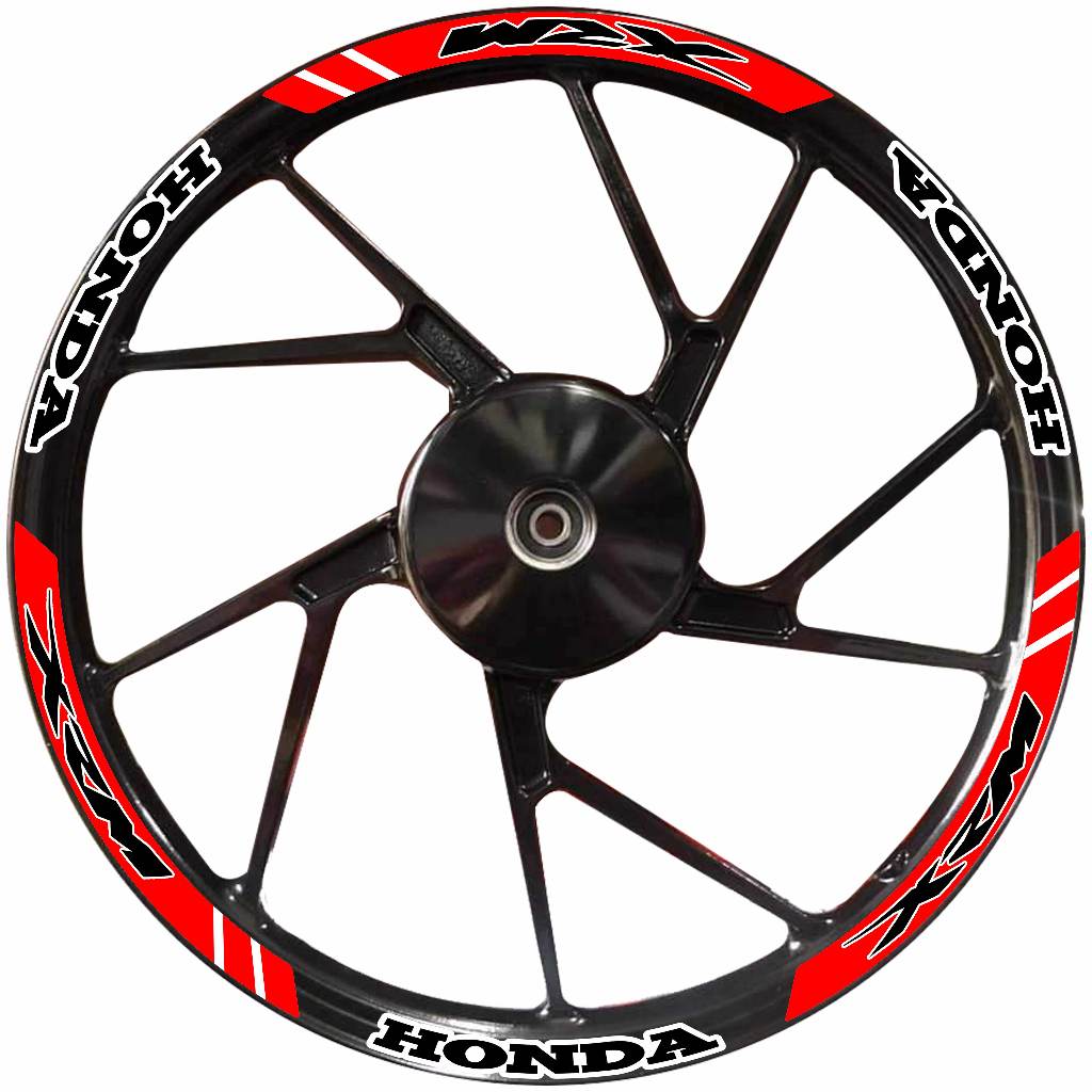 HONDA XRM, PRINTED MAGS STICKER DECALS (SET FOR 2 WHEELS, FRONT AND ...