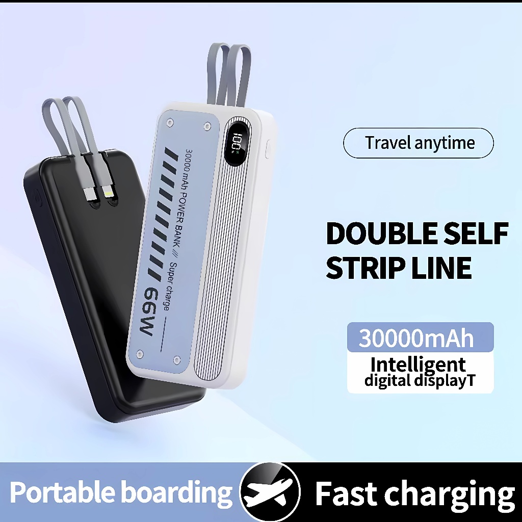 2024 NEW 10000mah 22.5w Super Fast Charging Power Bank Built In Cable ...