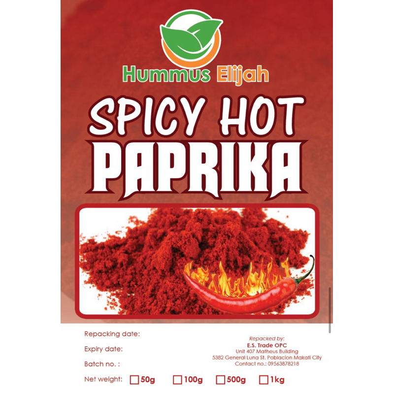 Spicy Hot Paprika Powder -50g | Shopee Philippines