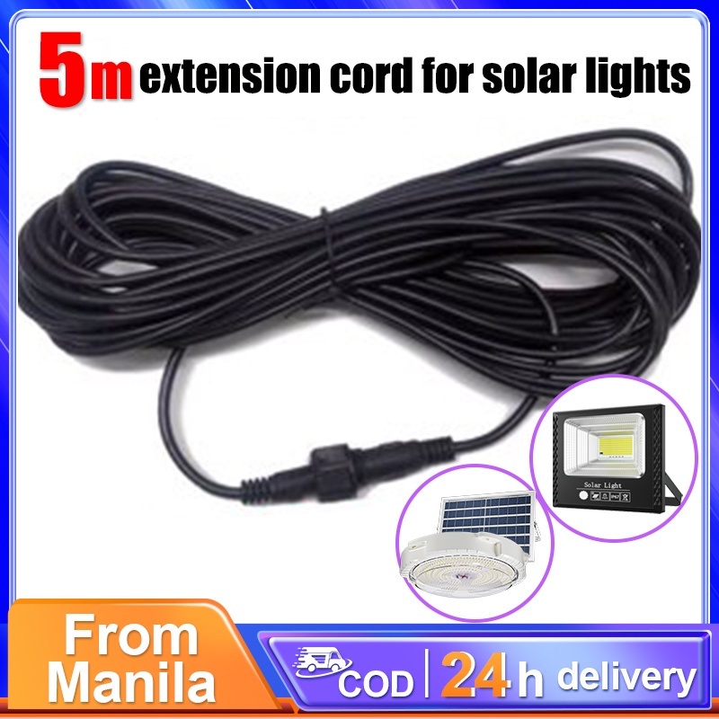 5 meter solar panel extension cable, purchased separately and not ...