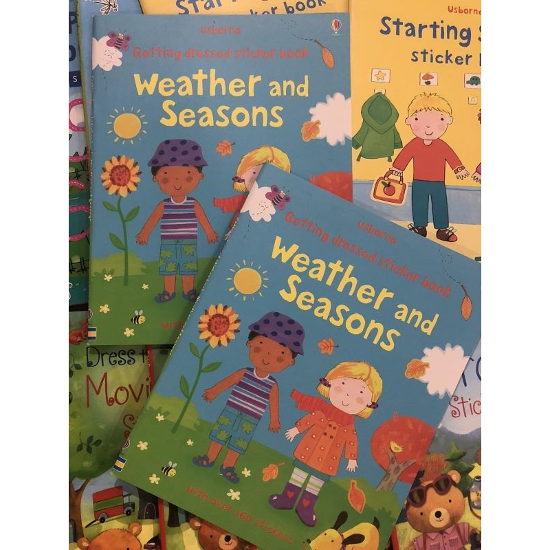 USBORNE | WEATHER AND SEASONS | GETTING DRESSED STICKER BOOK | Shopee ...