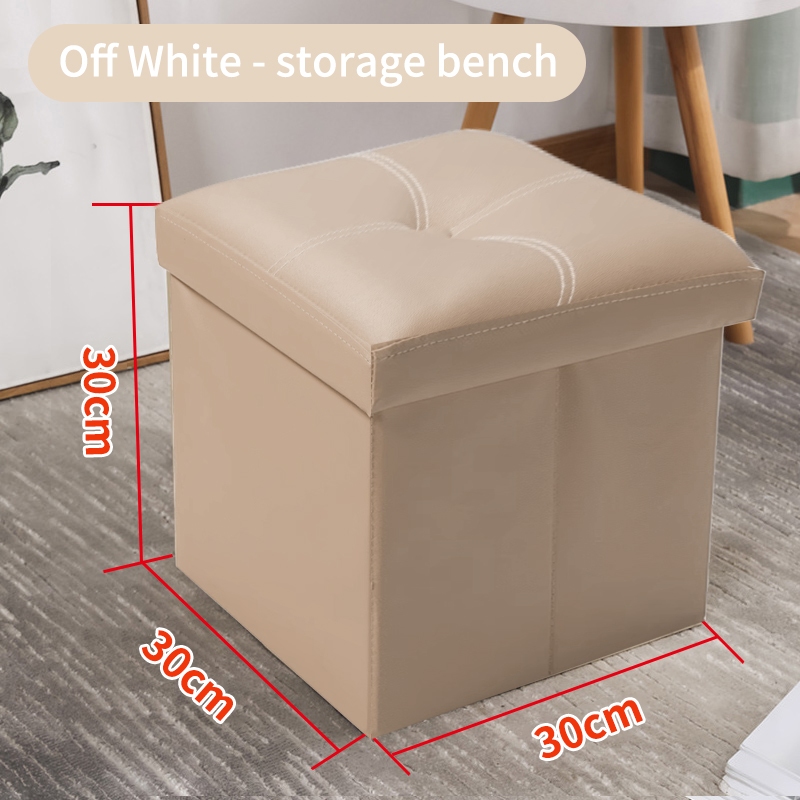 ESH Rectangular storage stool sit adult sofa folding storage chair box ...