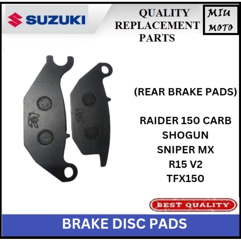 SHOGUN / RAIDER 150 CARB Brake Pad (Rear) , R15 Ver2 / Sniper MX ...