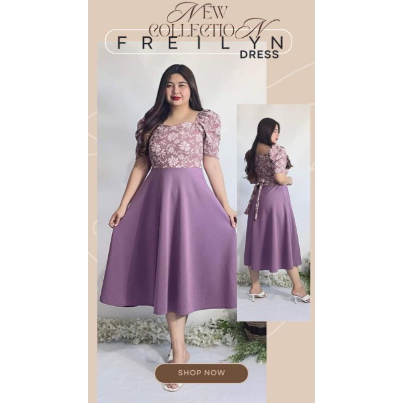 Freilyn Embossed Combi Dress (S-L) | Shopee Philippines