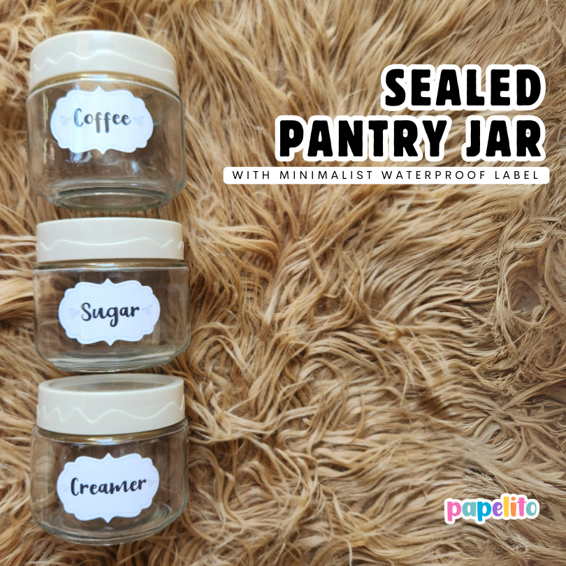 Pantry Jar | Coffee Sugar Creamer BOTTLE ONLY | with minimalist ...