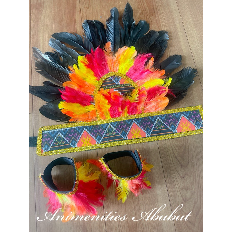 Kids Costume Dinagyang/ati atihan Headgear, hands and Feet Accessories ...