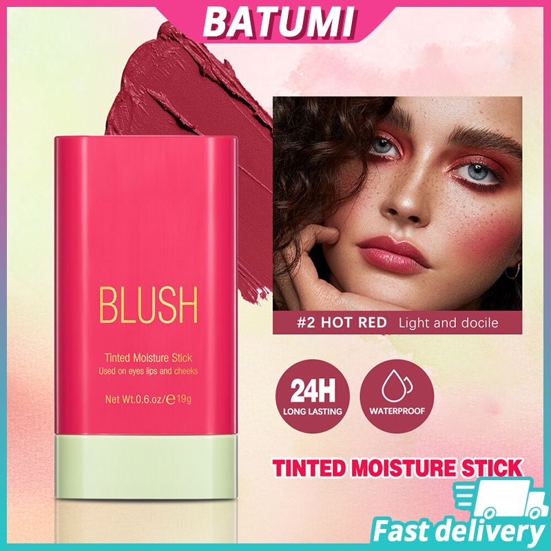 Waterproof Facial Blush Stick Natural Cheek Rouge Silky Smooth Cheek ...