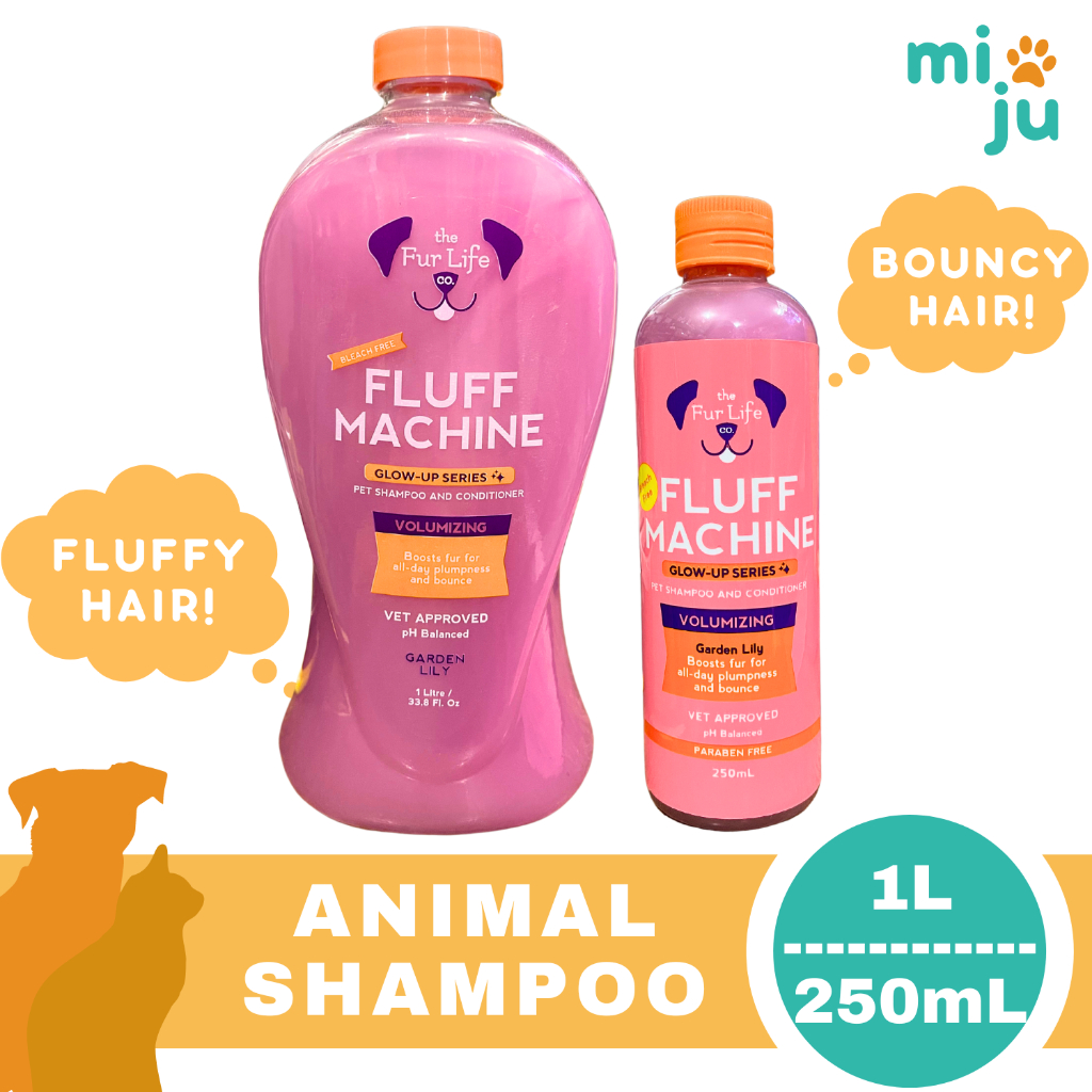 The Fur Life Co. Fluff Machine (1L/250mL) - 2-in-1 Dog Shampoo and ...