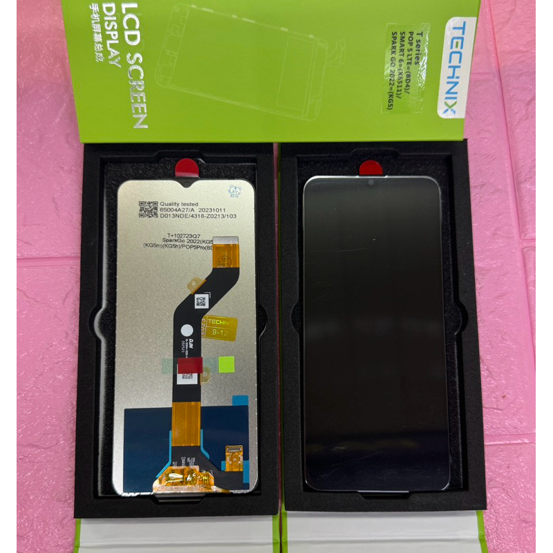 Technix LCD for Tecno spark go 2022(KG5) /SMART 6(X6511) /POP 5 LTE replacement touchscreen ...