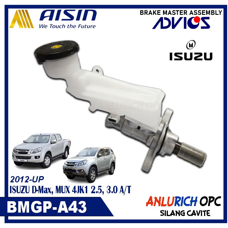 AISIN BRAKE MASTER ASSEMBLY FOR ISUZU D-Max, MUX 4JK1 2.5, 3.0 A/T 2012-UP PART NO. BMGP-A43 ...