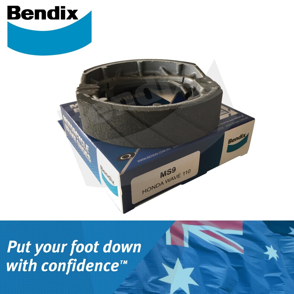 Bendix Motorcycle Brake Shoe Front/Rear for Suzuki Smash 110/115 ...