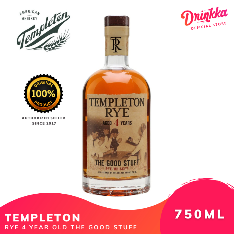 Templeton Rye 4 Year Old The Good Stuff Rye Whiskey 750ml 40% ABV ...
