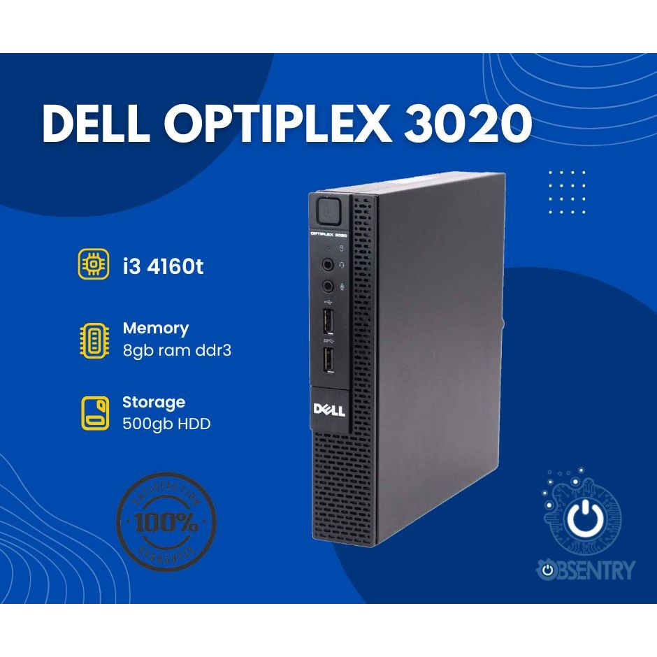 Dell Optiplex 3020 Micro i3 4160t Processor 8gb 16gb DDR3 Ram 500gb HDD ...