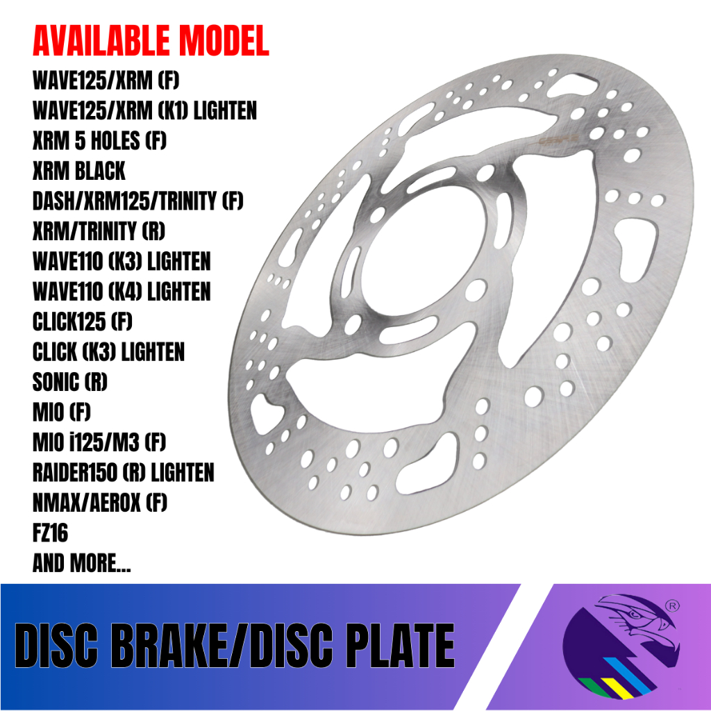 DISC BRAKE FOR WAVE125/XRM/DASH/SNIPER 135/150/SHOGUN125/SKYDRIVE/CLICK ...