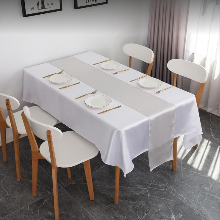 8ft Satin Table Runner Cloth Wedding Party Hotel Venue Decor Supplies ...