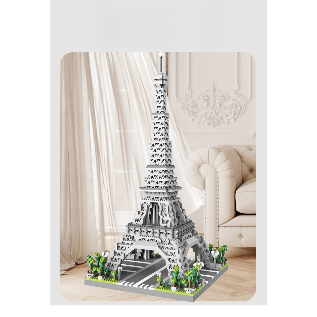 Eiffel Tower toy building blocks educational children's building blocks decorative ornaments ...