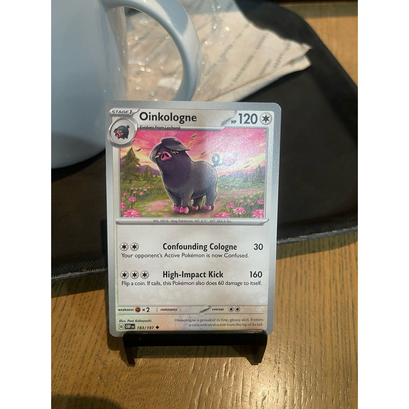 oinkologne obsidian flames pokemon trading card | Shopee Philippines