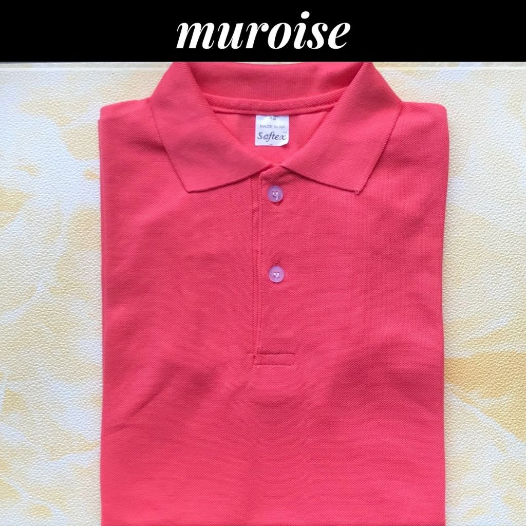 SOFTEX Unisex Plain Polo Shirt (Honeycomb Collared Shirt) pink peach ...