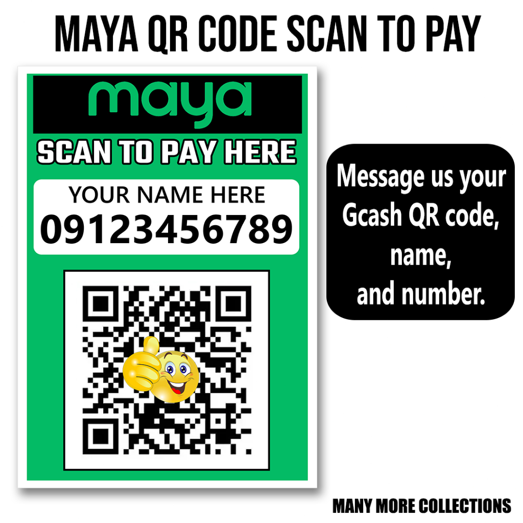 Gcash Maya QR Code | Laminated Signage | Shopee Philippines