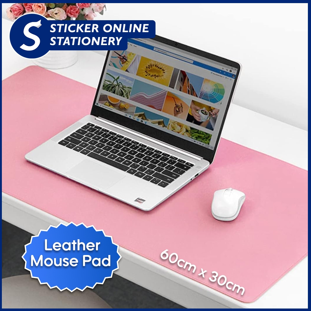Leather Mouse Pad Long 60cm x 30cm Anti- Slip Waterproof Double Sided ...