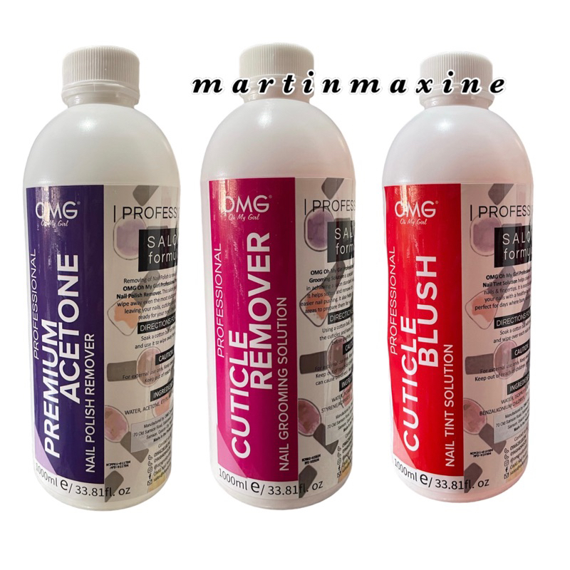 Omg nail Polish Remover / Acetone / Cuticle / cuticle Blush 1000ml ...