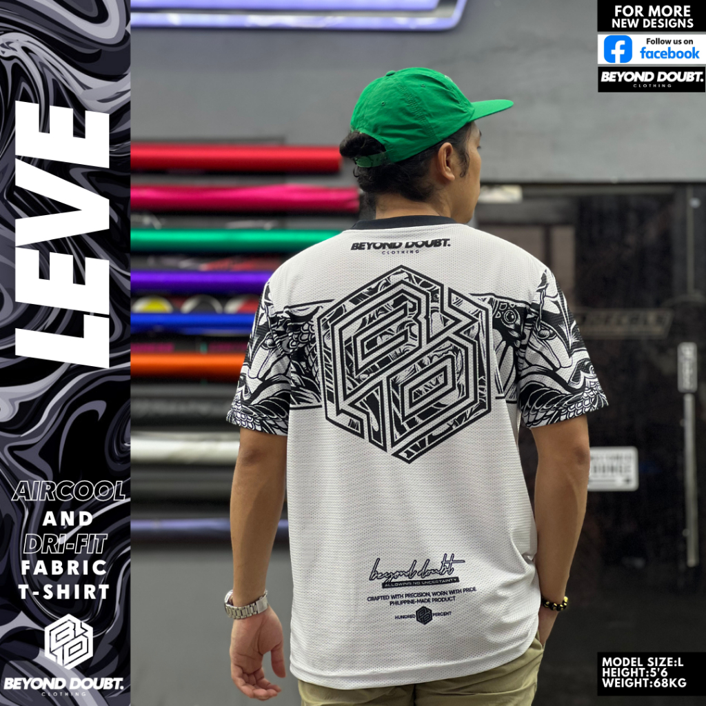T-SHIRT - "LEVE” Design AIRCOOL & DRIFIT Fabric - BEYOND DOUBT CLOTHING ...