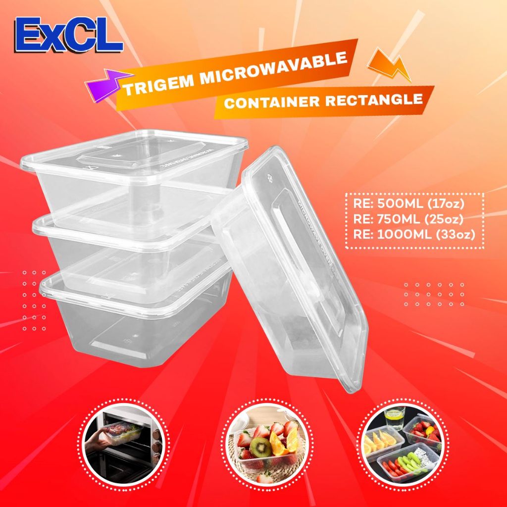 ExCL - Trigem Rectangle Microwavable Container | Shopee Philippines
