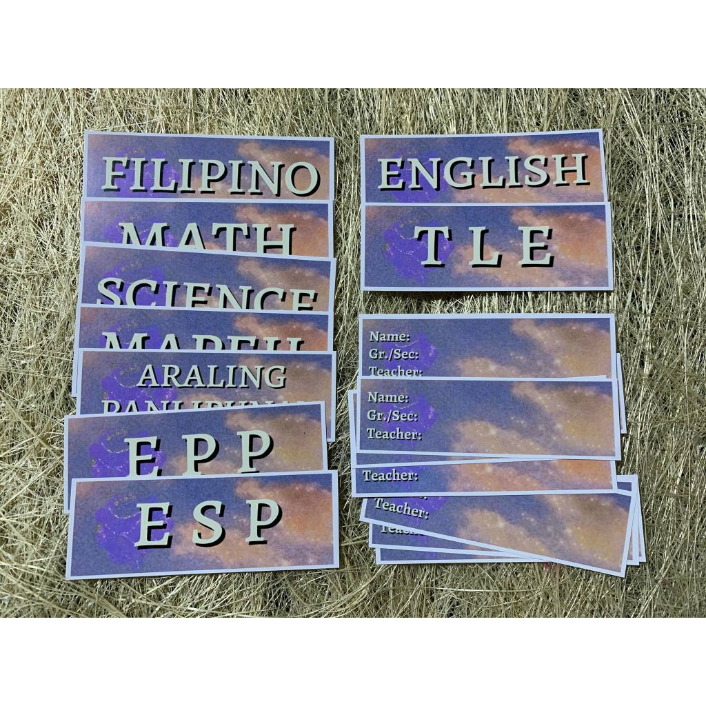 PURPLE AESTHETIC SUBJECT AND NAME STICKER SET | Shopee Philippines