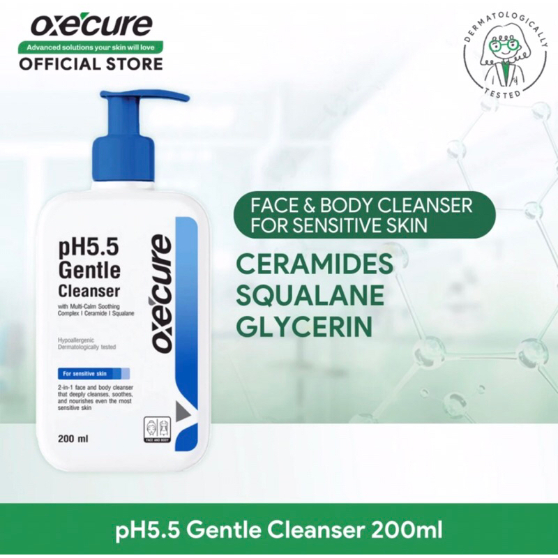 Oxecure pH 5.5 gentle cleanser with 5x ceramides 200ml | Shopee Philippines