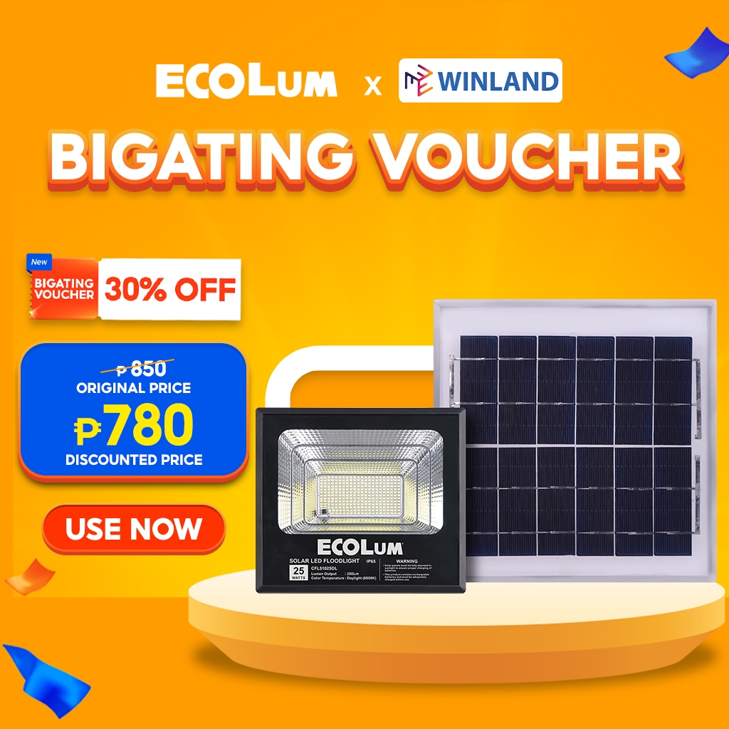 Ecolum by Winland Solar Led Floodlight Flood light 25 Watts / 250 ...