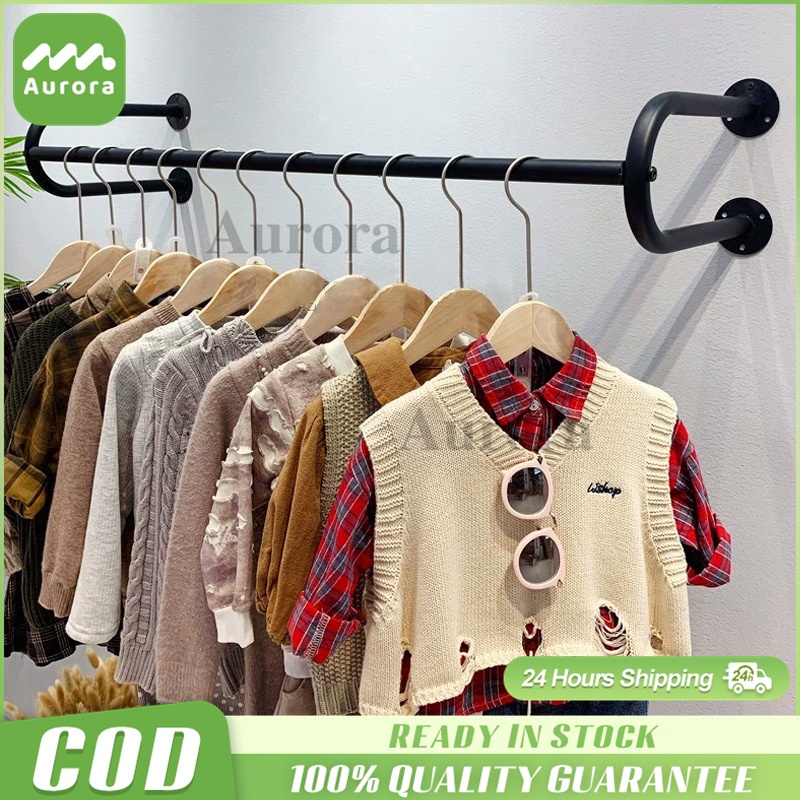 Multifunctional Metal Hanging Rack Home Wall Mounted Hanger Rack Heavy ...