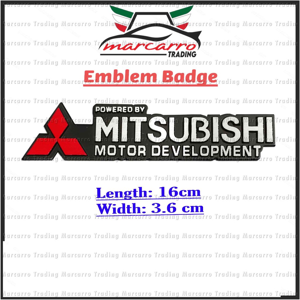 Mitsubishi Motor Development Emblem Badge for Mitsubishi Cars (Black ...