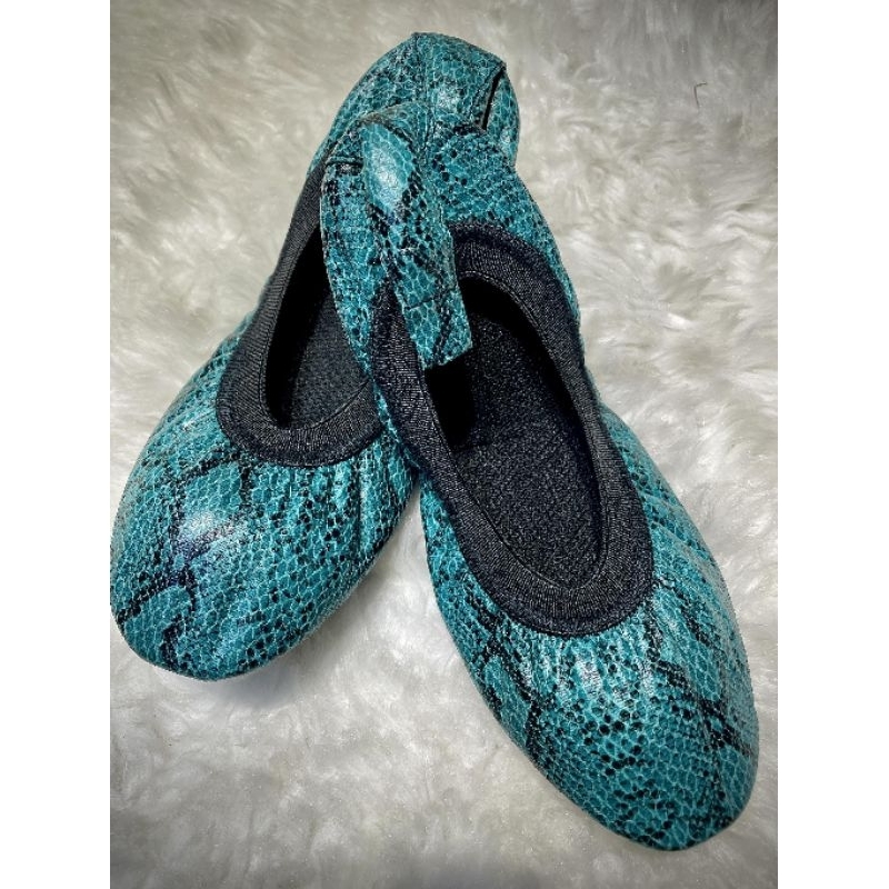 Foldable Garterized Doll Shoes for Women Python Jade Green | Shopee ...