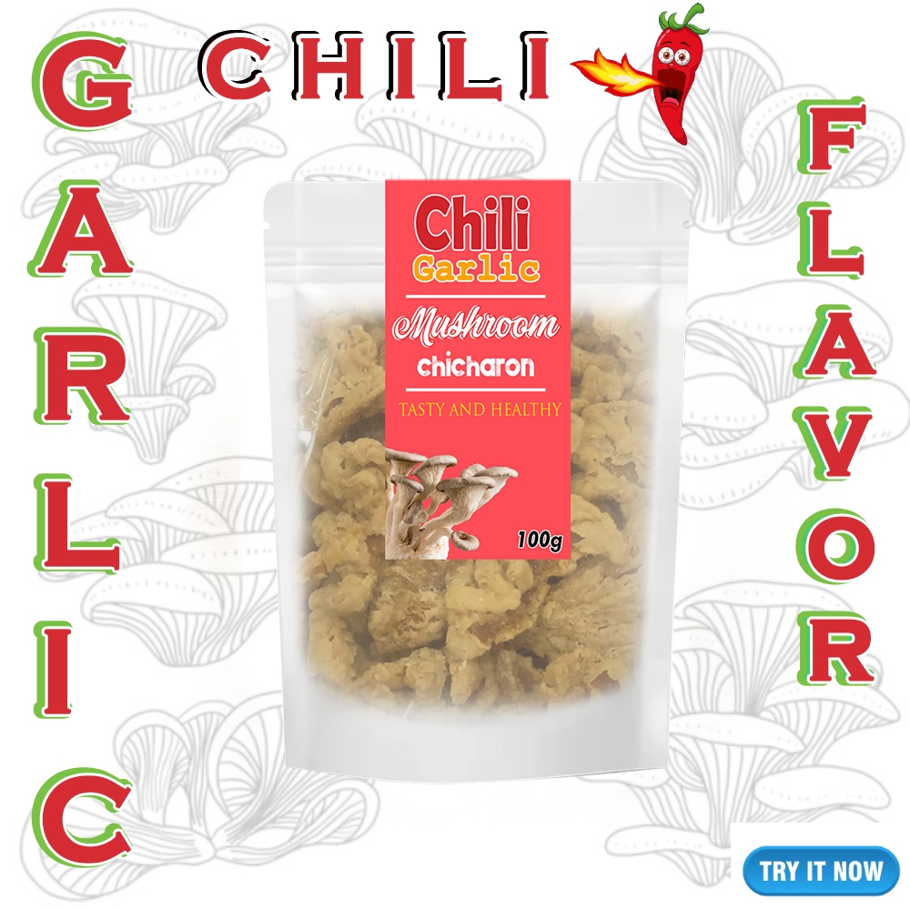 Mushroom Chicharon 100g ( CHILI FLAVORS ) Flavored Chicharon, Dried ...
