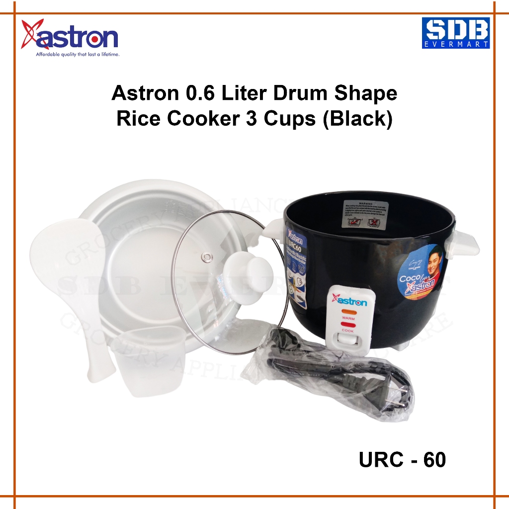 Astron-0.6 Liter Capacity-Rice Cooker-(URC-60)-1pc | Shopee Philippines