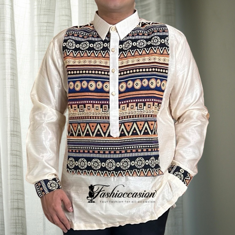 Modern Barong Tagalog Ethnic Design | Shopee Philippines