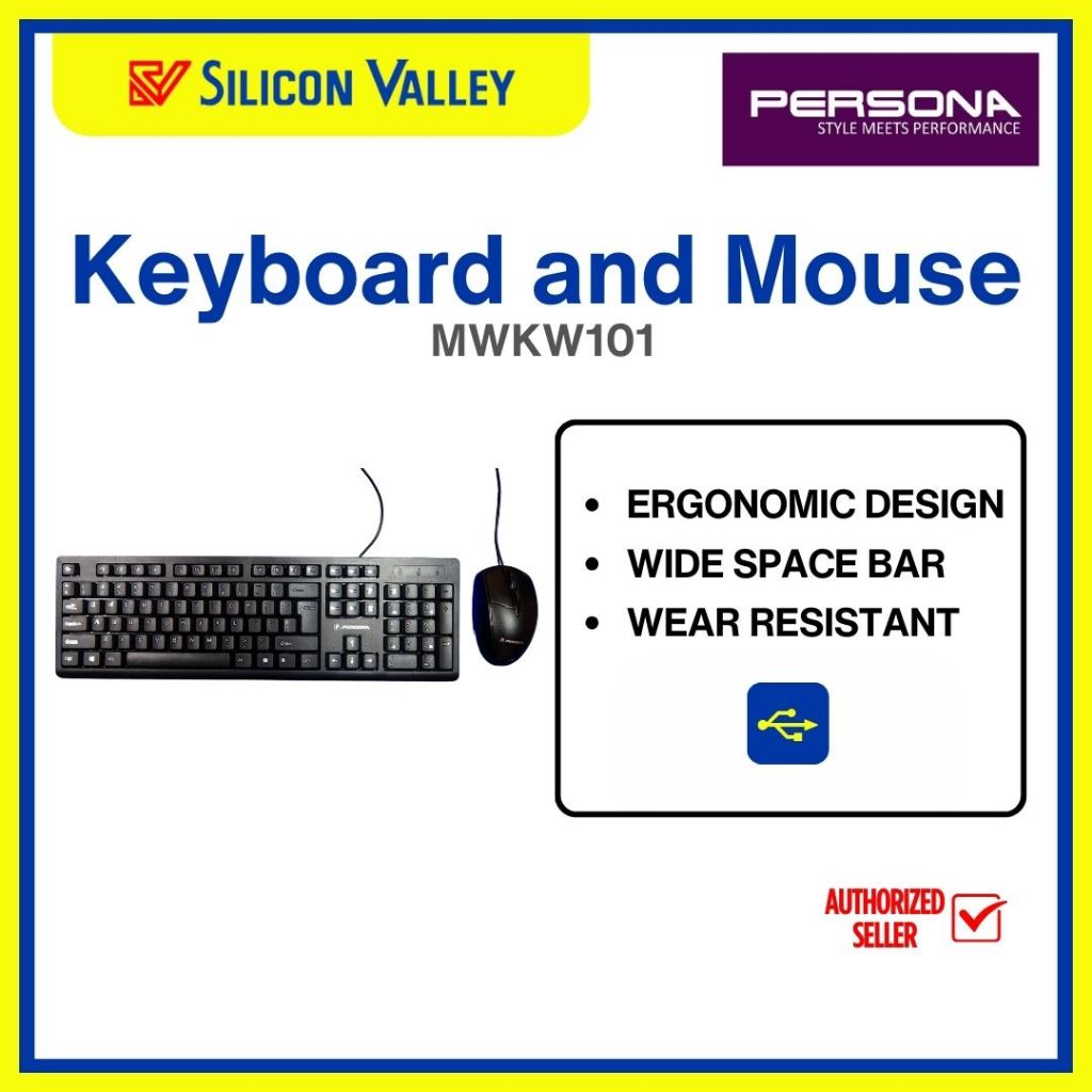 PERSONA WIRED KEYBOARD MWKW101 BLACK | Shopee Philippines
